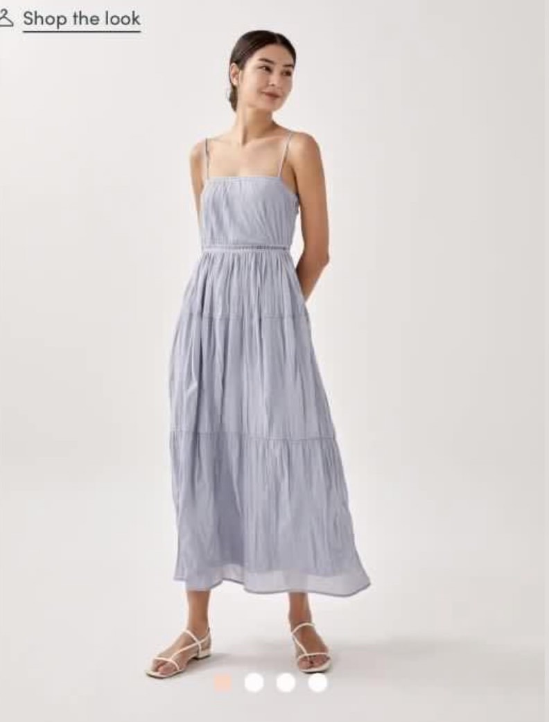 Love Bonito Charlotta Tiered Crinkled Maxi Dress in Periwinkle, Women's ...