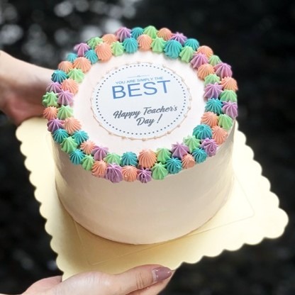 Lovely Wreath Pastel - Teachers' Day Cake, Food & Drinks, Homemade ...