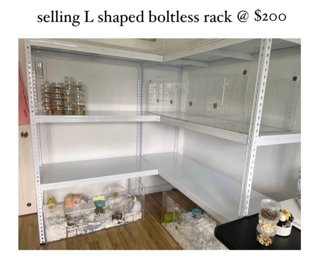 L-shaped Boltless Rack, Furniture & Home Living, Furniture, Shelves ...