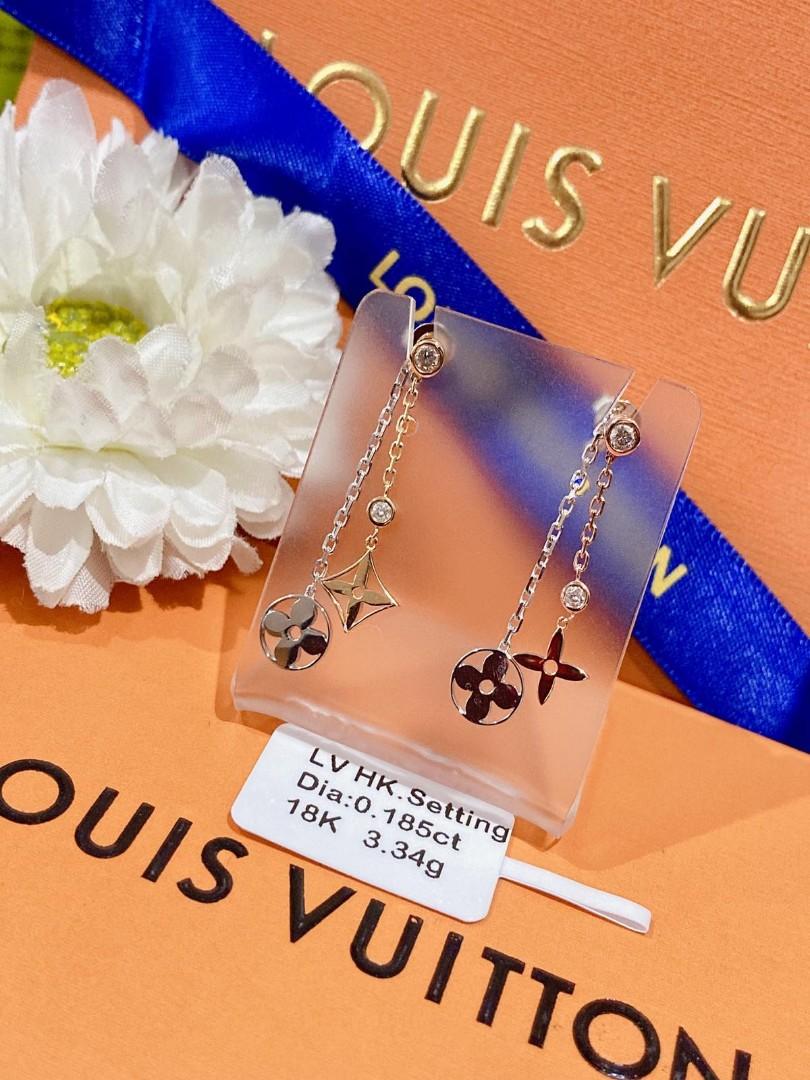 LV Diamond dangling Hk, Women's Fashion, Jewelry & Organizers, Earrings ...