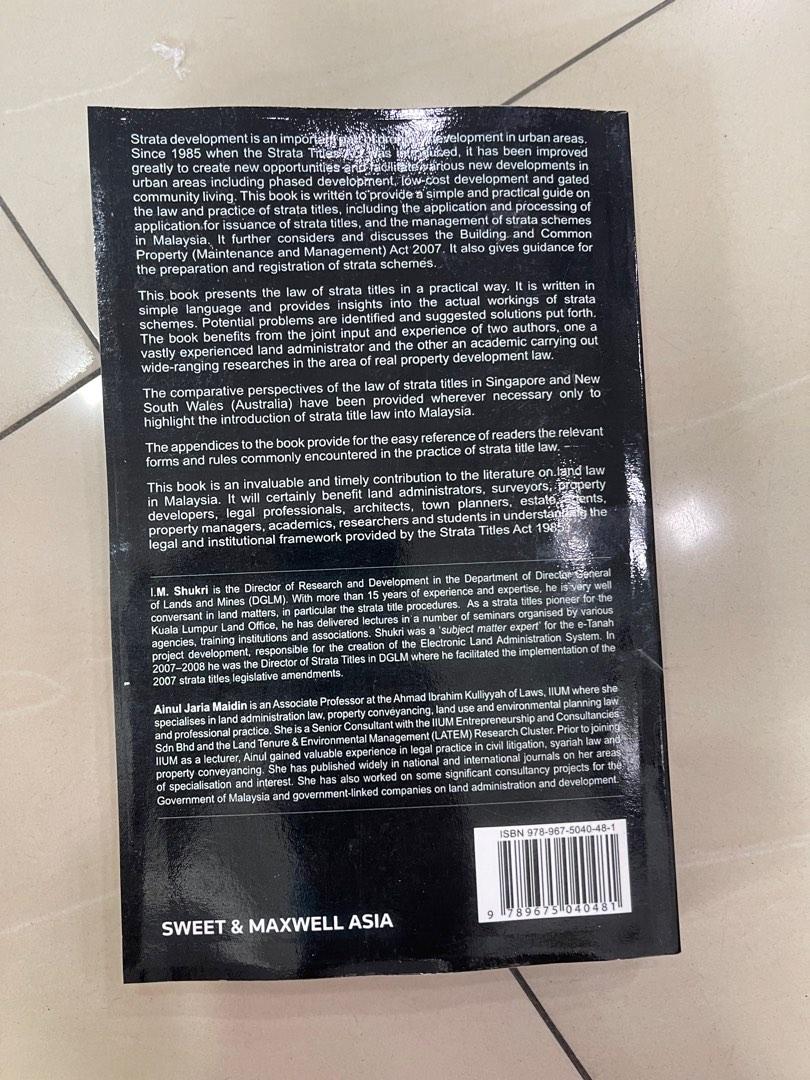 Malaysian strata title law and procedure, Hobbies & Toys, Books ...