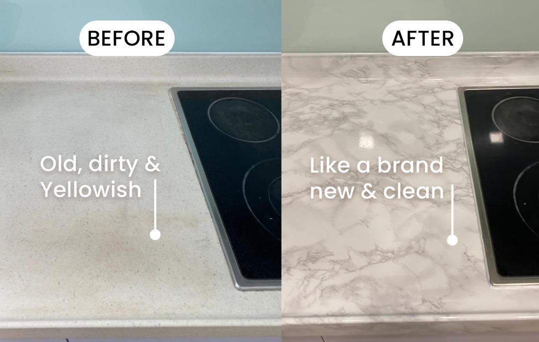 Marble Kitchen Cabinet Laminate / KOREA Wallpaper / Infeel Sheet ...