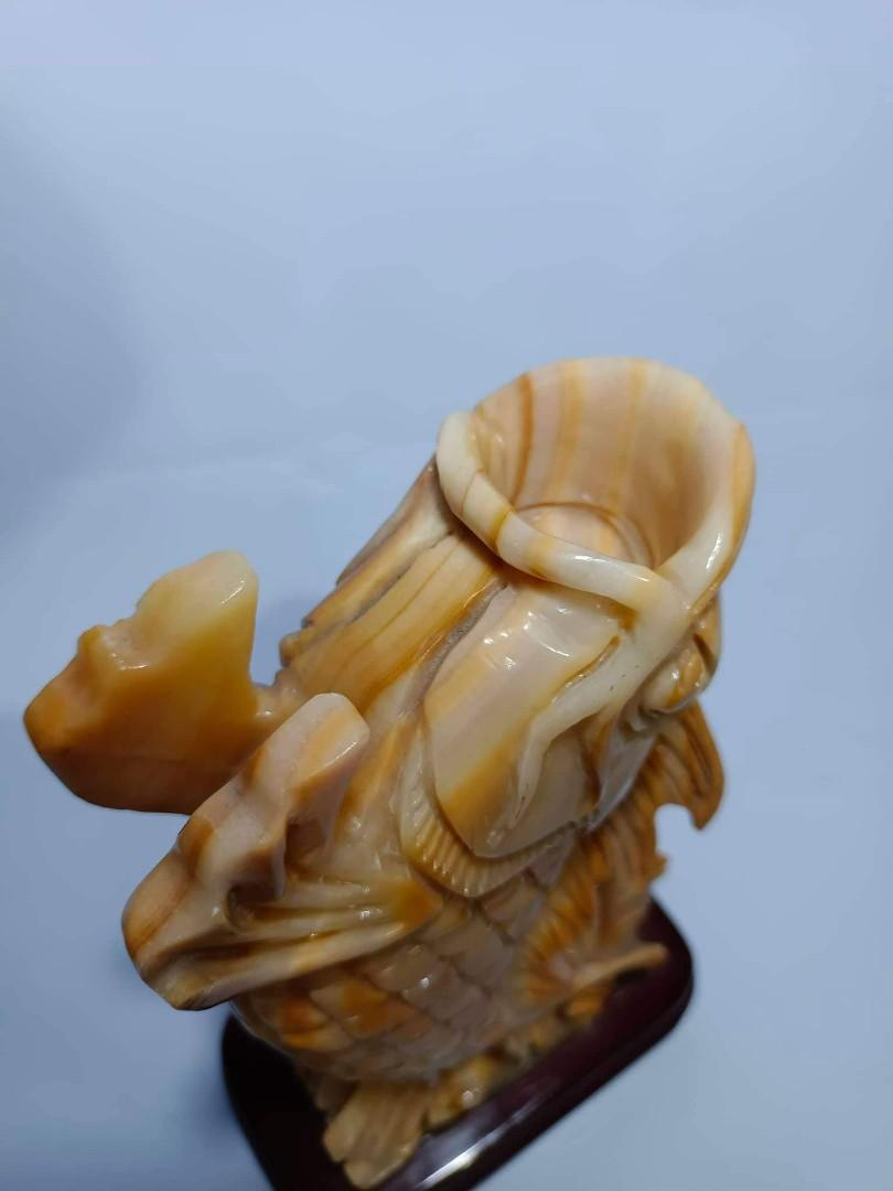 Marble Koi Fish Sculpture, koi fish, fish sculpture, fish decore ...