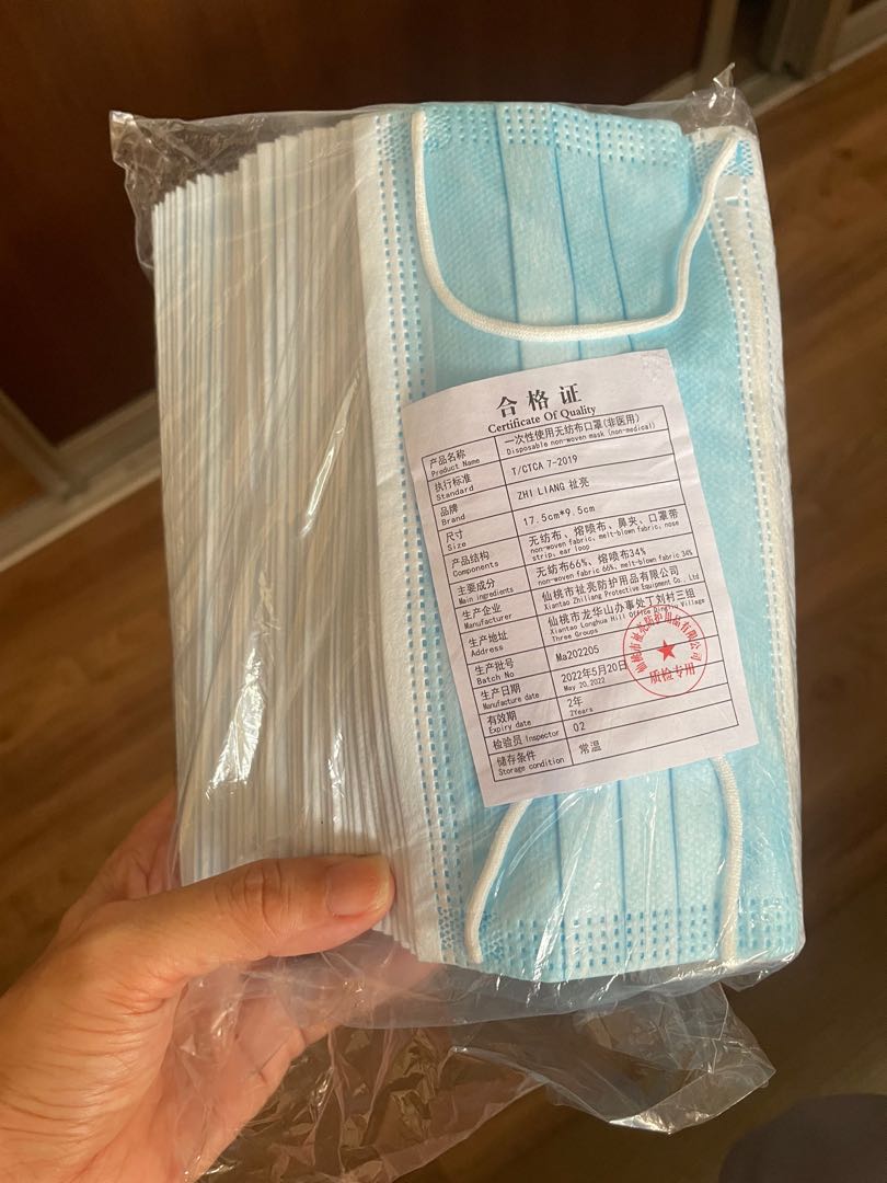 Mask 100 pieces, Health & Nutrition, Face Masks & Face Shields on Carousell