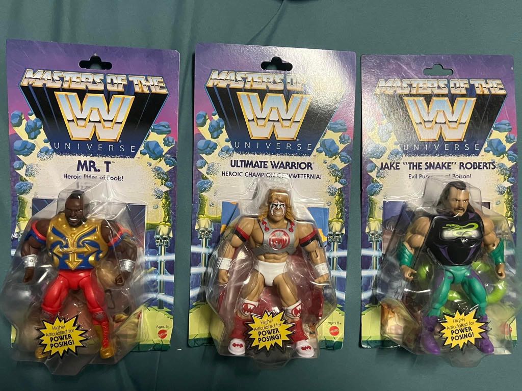 Masters of WWE Mr. T Ultimate Warrior Jake the Snake, Hobbies & Toys ...