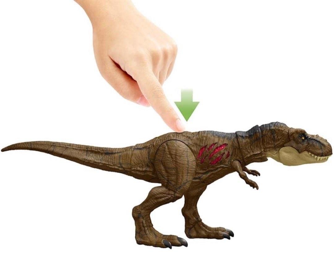 Mattel Jurassic World Extreme Damage T-Rex II Dinosaur Action Figure ...