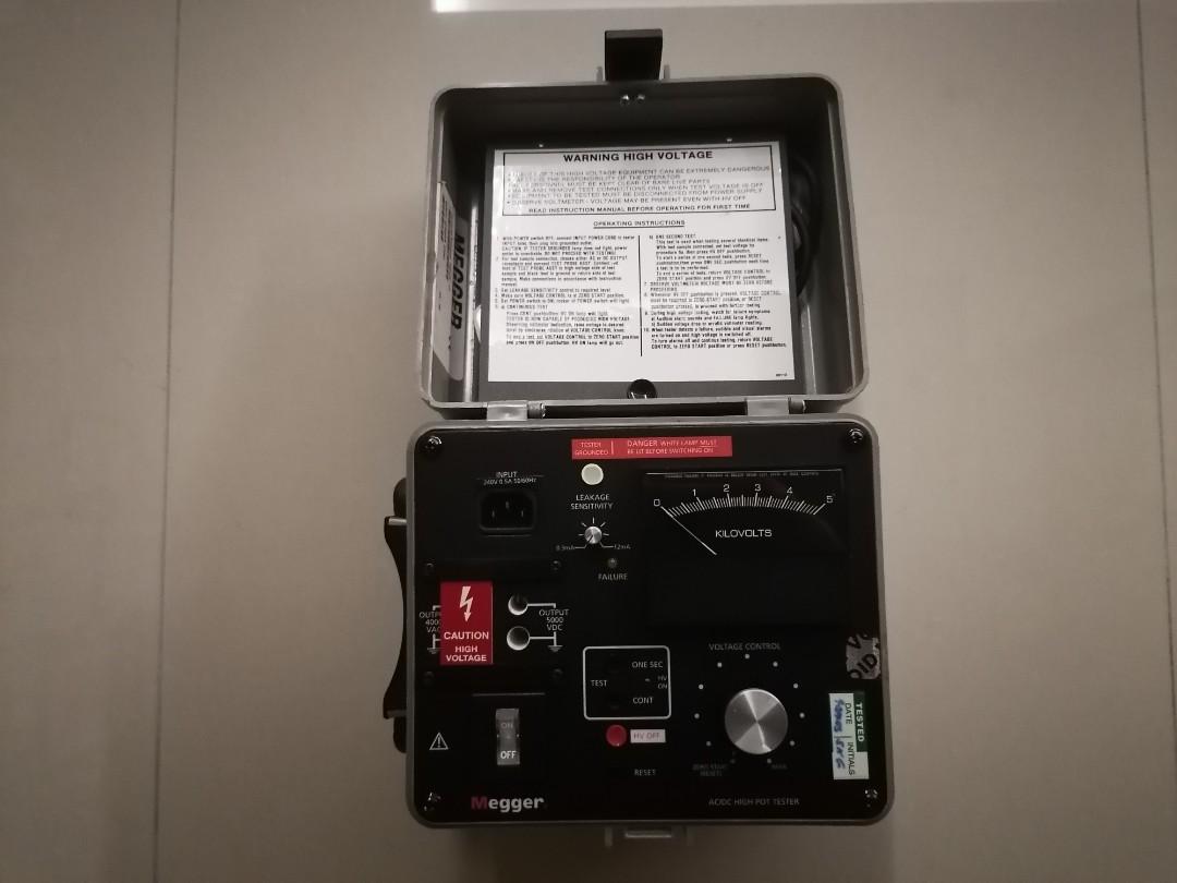 Megger 230425 AC/DC HiPot Tester, TV & Home Appliances, Electrical ...