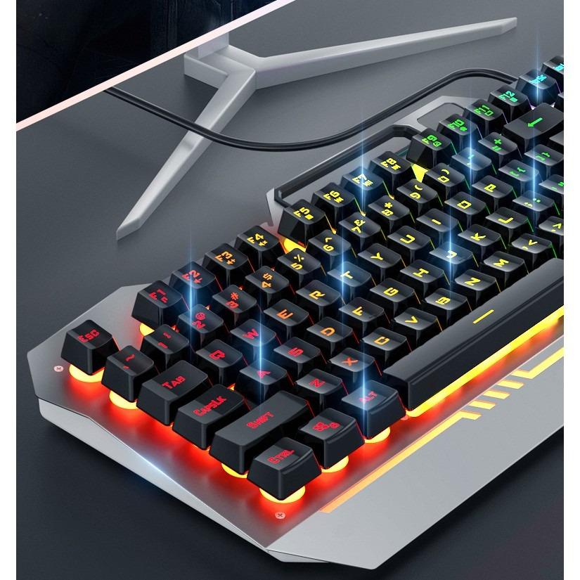 Membrane Gaming Keyboard Gaming Mouse Membrane Feeling RGB LED Backlit ...