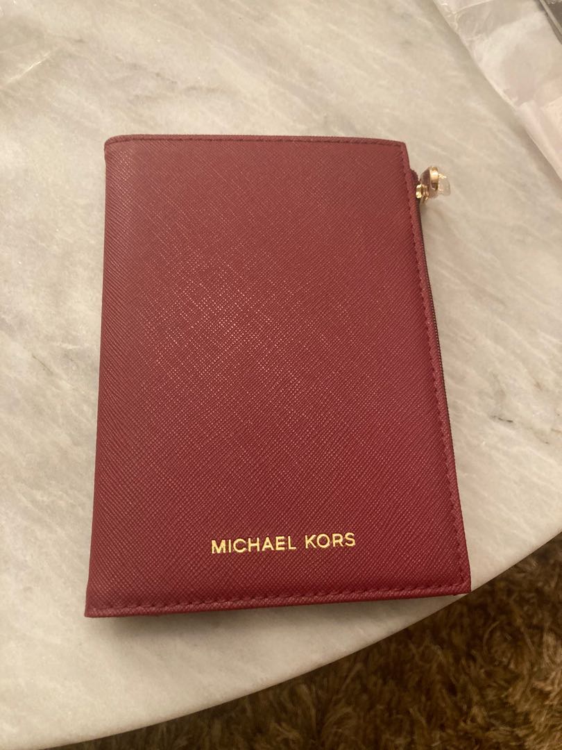 Michael Kors passport holder with zip, Luxury, Bags & Wallets on Carousell