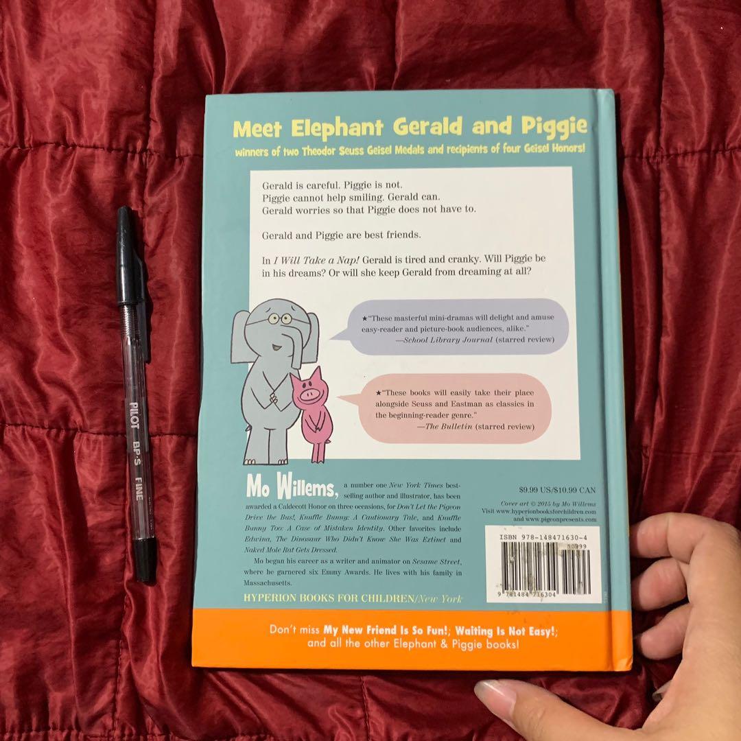 Mo Willems Elephant And Piggie I Will Take A Nap (Hard Cover), Hobbies ...