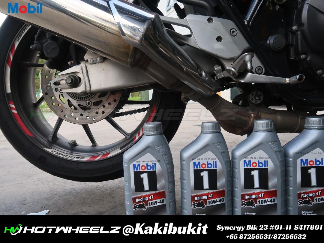 MOBIL RACING 4T 10W 40-HONDA CB400, Motorcycles, Motorcycle Accessories ...