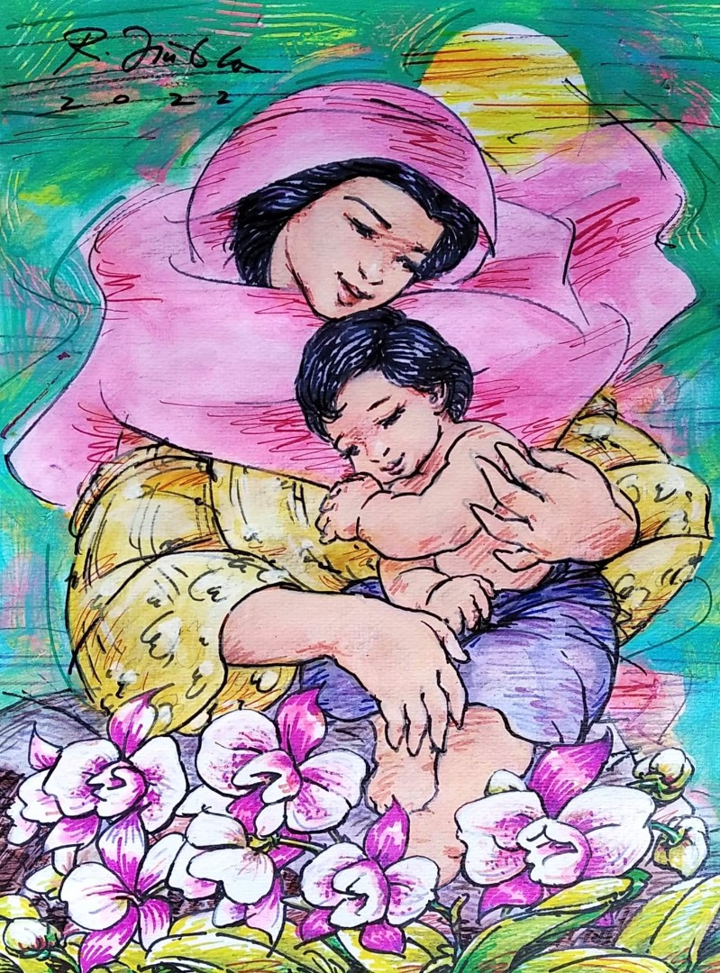 Mother and Child - Robert Nubla, Hobbies & Toys, Stationary & Craft ...