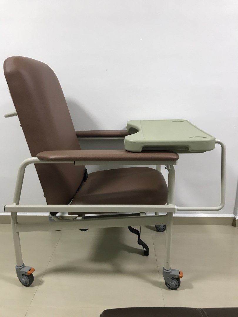 Movable chair with wheels and a table, Furniture & Home Living ...