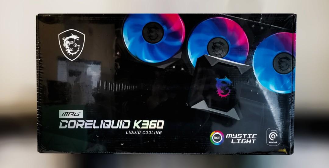 MSI MPG CORELIQUID K360 ARGB 360MM LIQUID AIO CPU COOLER, Computers ...