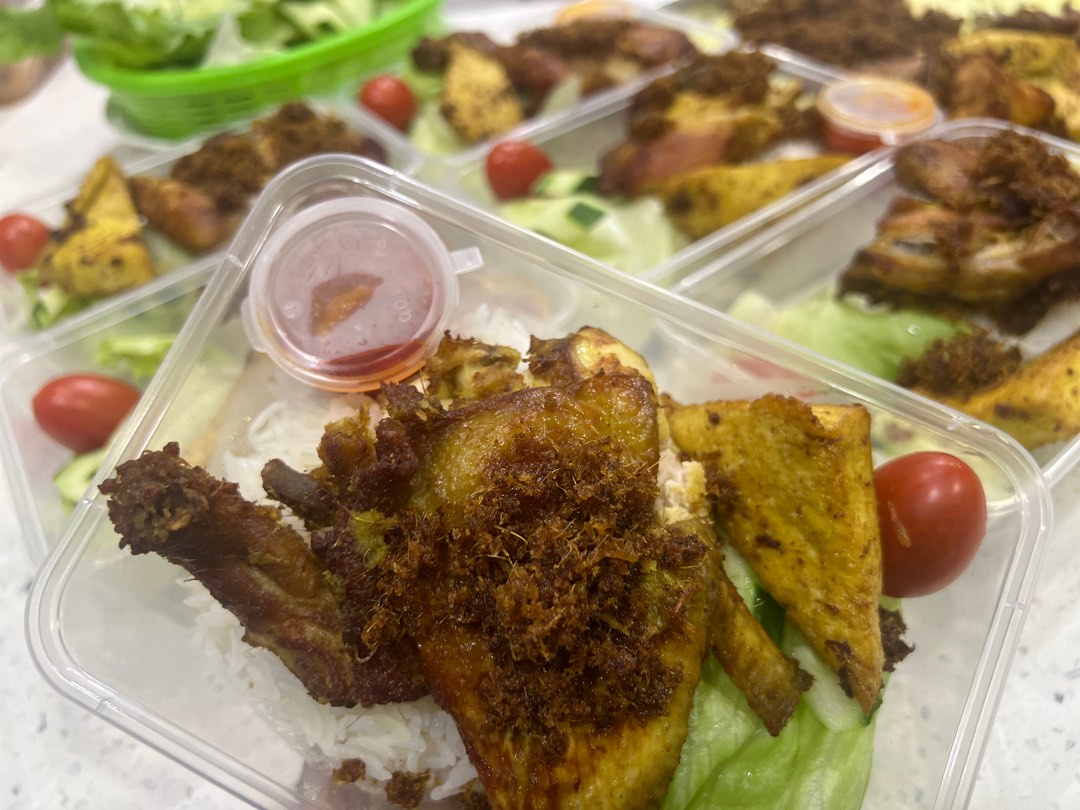 Nasi Ayam Penyek Original, Food & Drinks, Rice & Noodles on Carousell