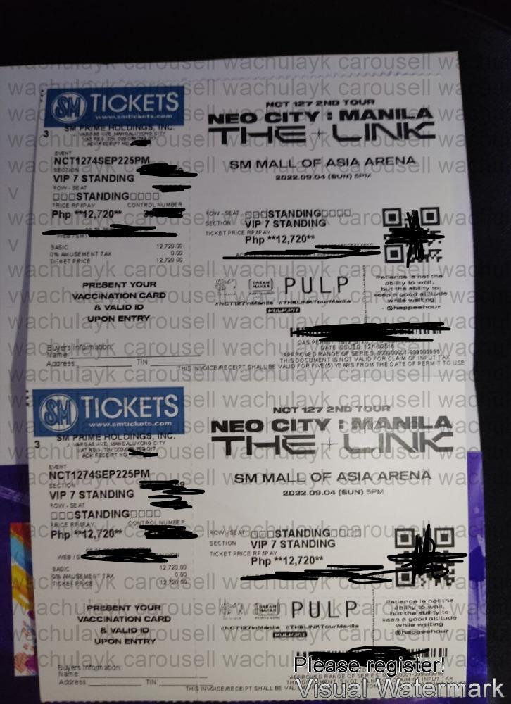 NCT 127 NEO CITY : THE LINK Tour Manila Philippines VIP7 Standing ticket, Tickets & Vouchers ...
