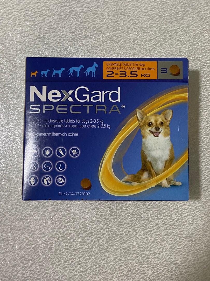 nexgard spectra tablet 2-3.5kg, Pet Supplies, Health & Grooming on ...