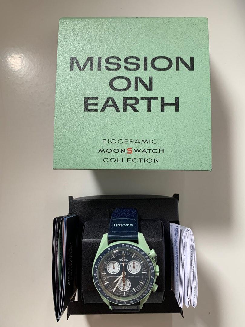 Omega swatch ( earth ), Luxury, Watches on Carousell