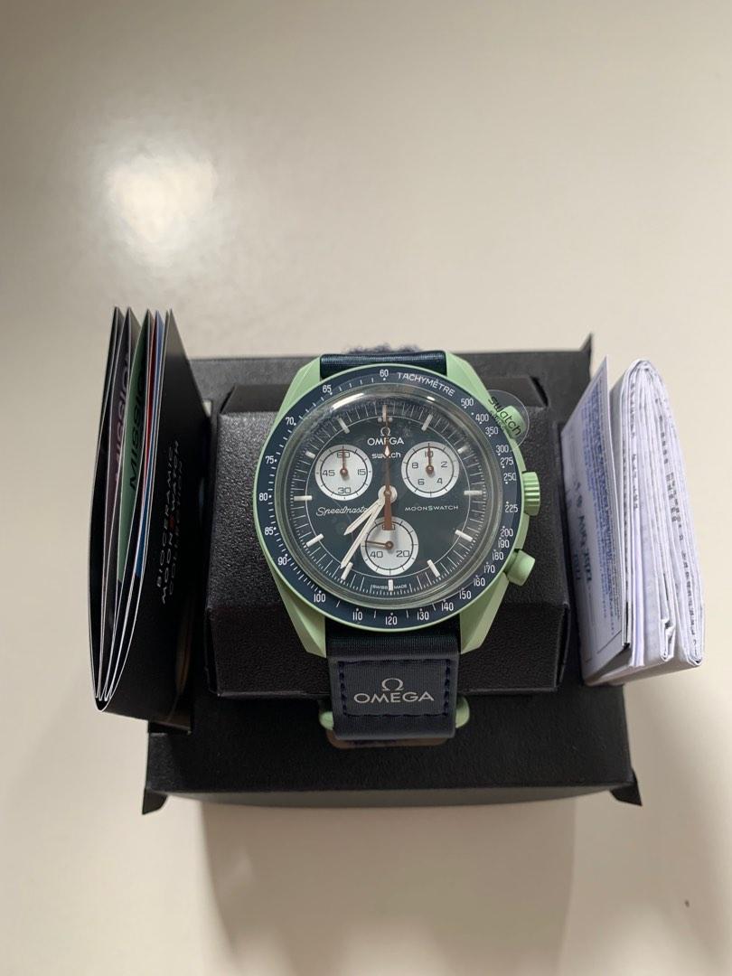 Omega swatch ( earth ), Luxury, Watches on Carousell