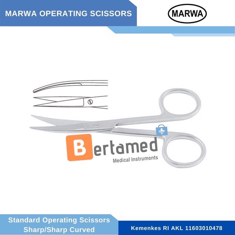 Operating Scissor Curved 18cm, Buku & Alat Tulis, Alat Tulis di Carousell