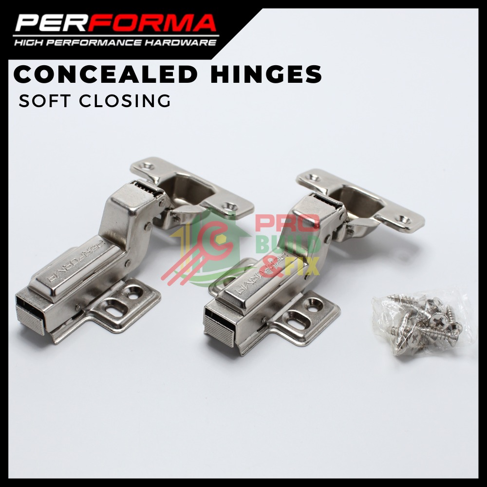 PERFORMA Hydraulic Soft Close Concealed Cabinet Hinge (per pair ...