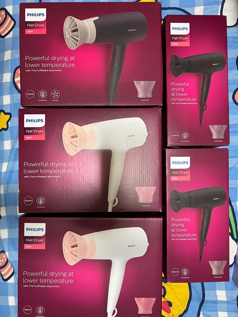 PHILIPS 3000 Series Hair Dryer - BHD300/13, Women's Fashion, Watches & Accessories, Hair ...