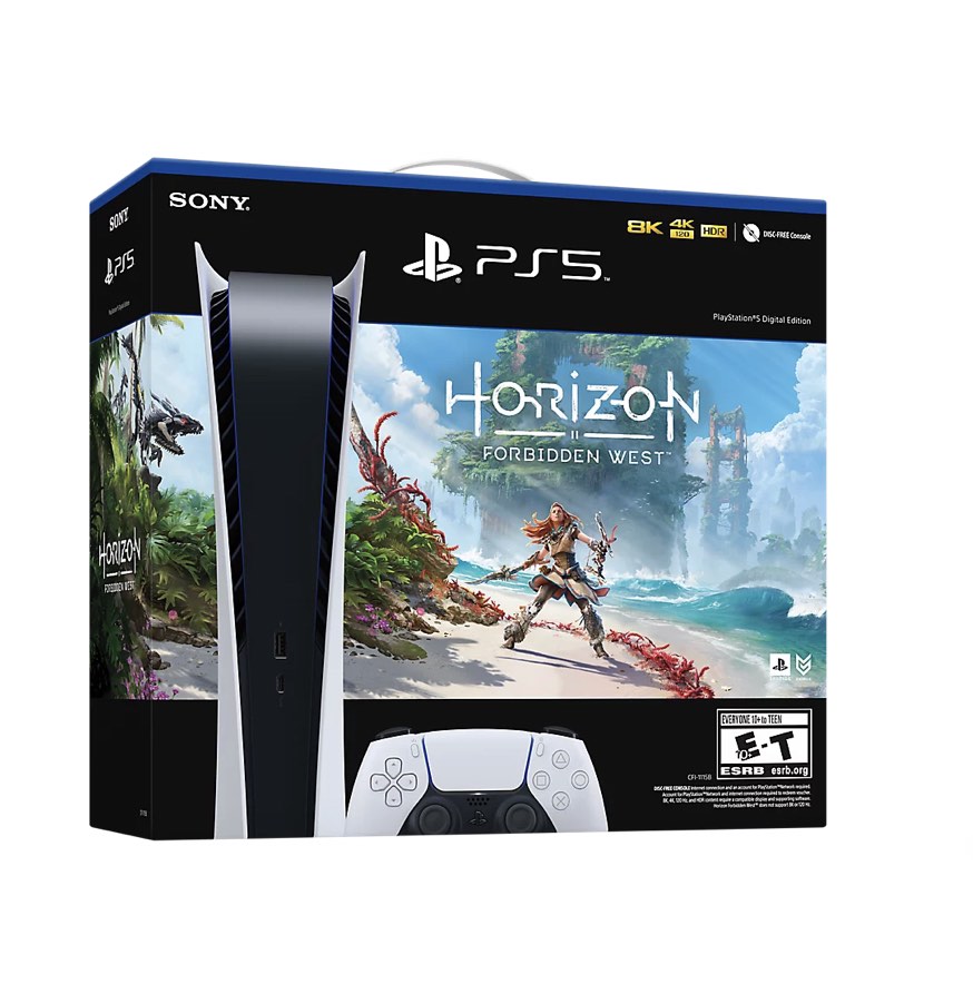 PlayStation 5 Horizon Forbidden West Digital Console Bundle, Video ...