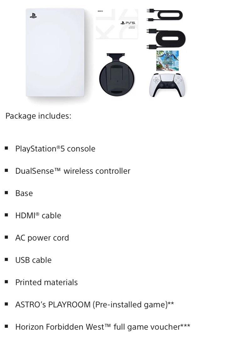 PlayStation 5 Horizon Forbidden West Digital Console Bundle, Video ...