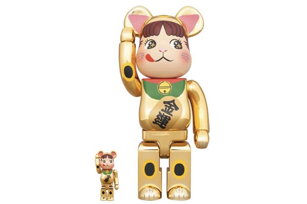 [Preorder]Bearbrick Maneki Neko Peko-chan Money Plating 100% + 400% Set ...