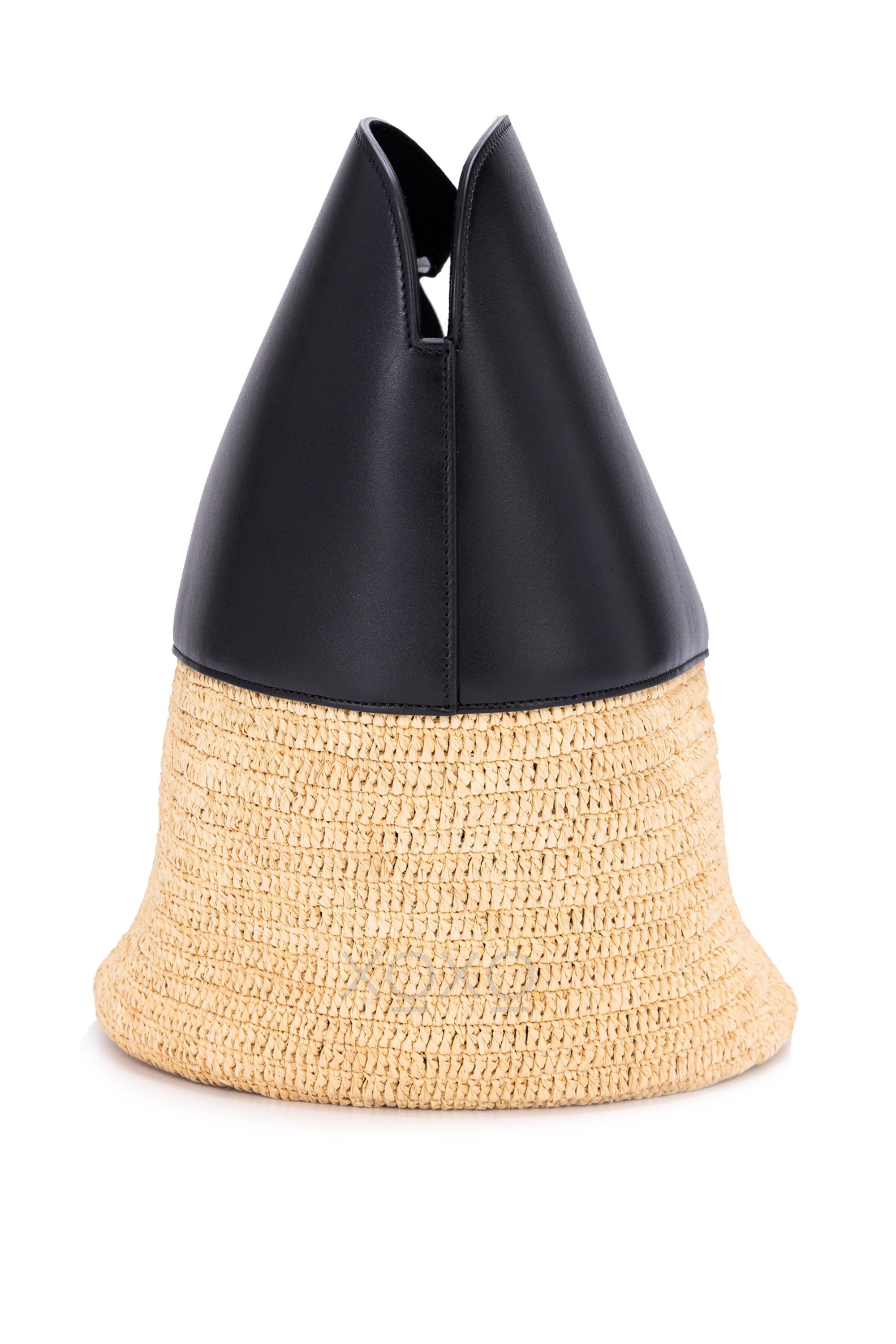 Pre-owned Celine Raffia Basket Tote Bag Calf Leather, Luxury, Bags ...