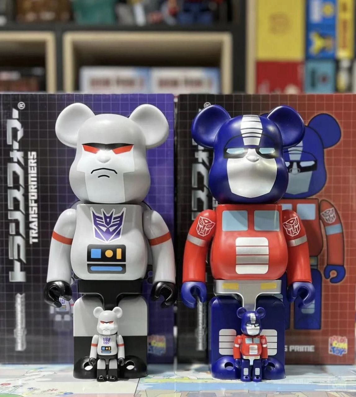 [Ready Stock]Bearbrick Transformers Optimus Prime & Megatron 100% + 400 ...