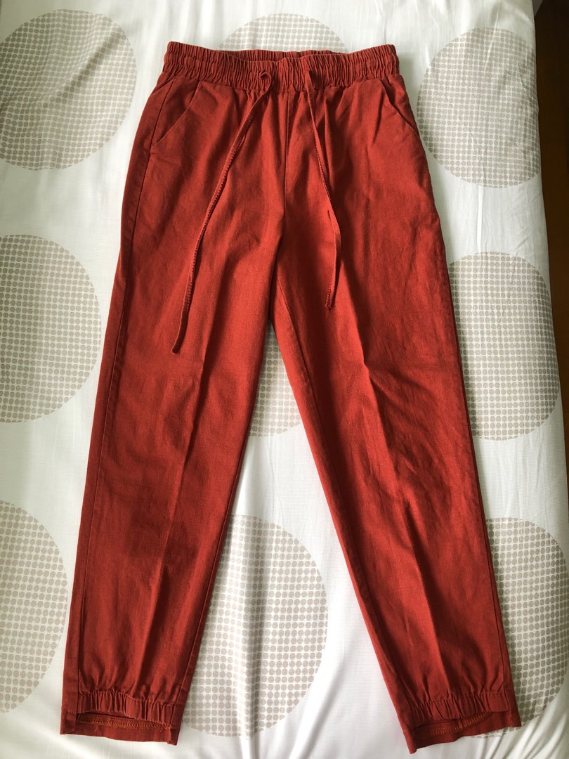 Red Pants, Women's Fashion, Bottoms, Other Bottoms on Carousell