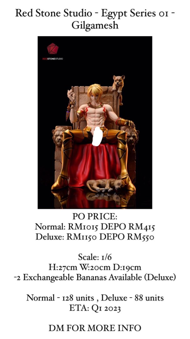 Red Stone Studio - Egypt Series 01 - Gilgamesh, Hobbies & Toys, Toys & Games on Carousell