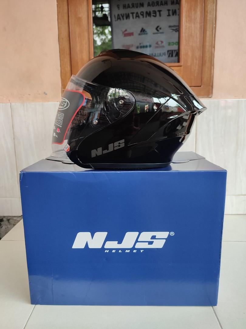 SALE Helm NJS Kairoz Black Glossy Original, Motor di Carousell