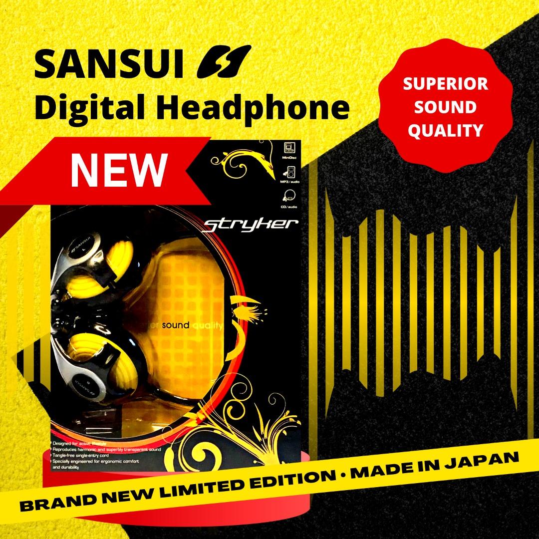 SANSUI JAPAN Limited Edition Stryker Digital Behind-The-Neck Headphones ...