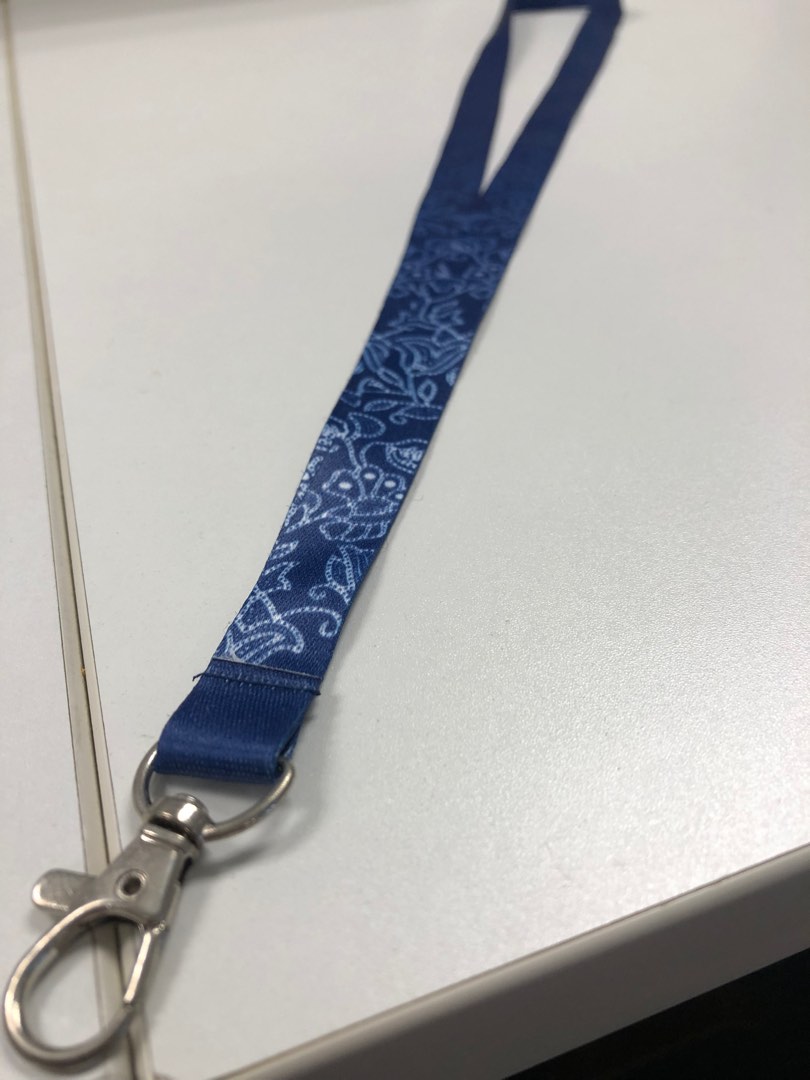 SIA blue batik Lanyard, Luxury, Accessories on Carousell