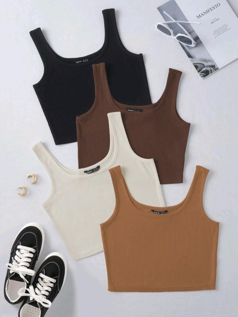 Solid Crop Top Tank Womens Fashion Tops Sleeveless On Carousell
