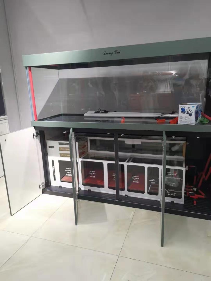 stainless steel fish tank with upgrade sump system/panoramic view of ...