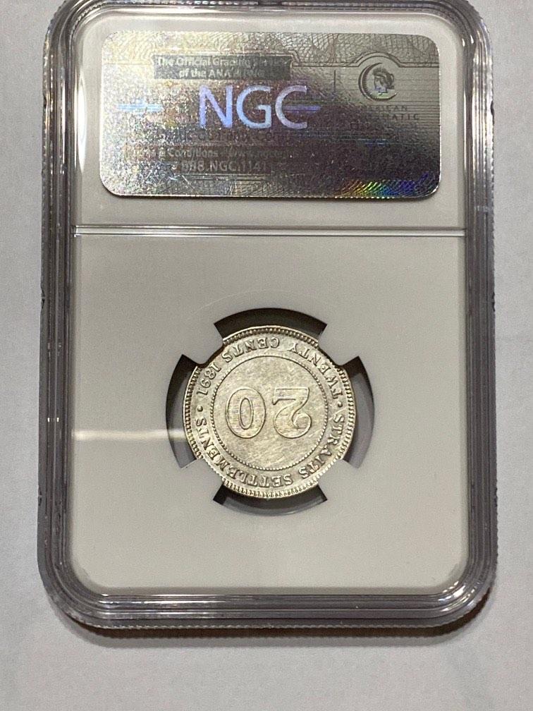 Straits settlements 1891 20 cents Au details ngc, Hobbies & Toys, Memorabilia & Collectibles ...