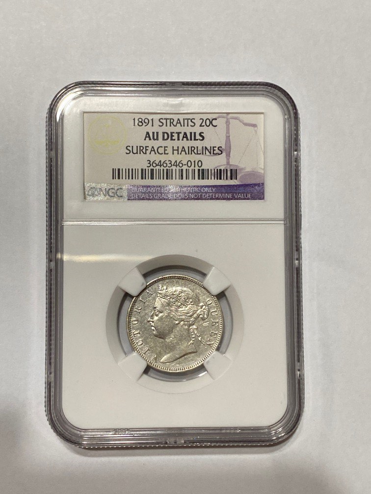 Straits settlements 1891 20 cents Au details ngc, Hobbies & Toys, Memorabilia & Collectibles ...