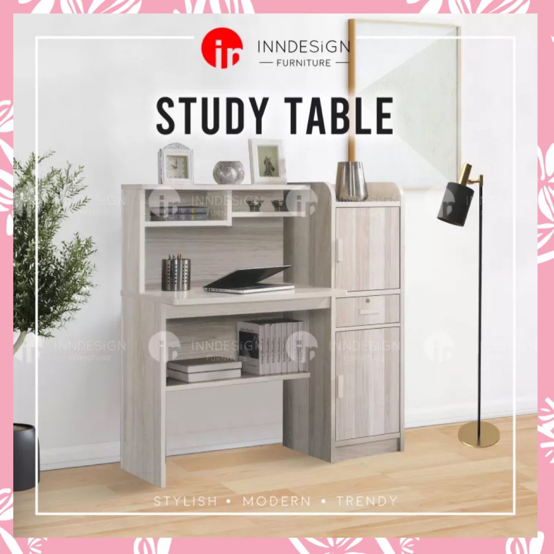 study table side storage, Furniture & Home Living, Furniture, Tables ...
