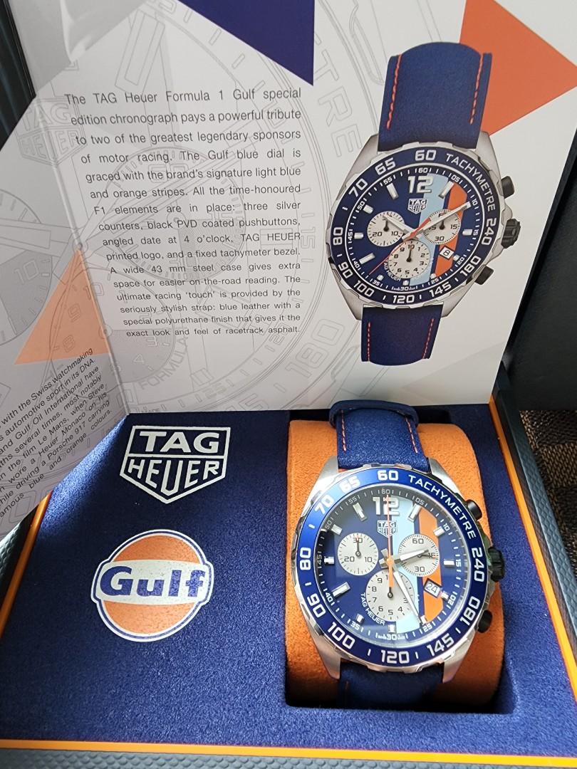 Tag Heuer Gulf Special Edition, Men's Fashion, Watches & Accessories ...