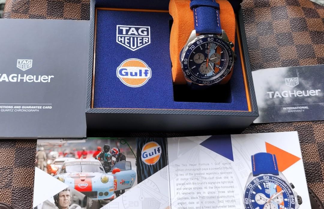 Tag Heuer Gulf Special Edition, Men's Fashion, Watches & Accessories ...