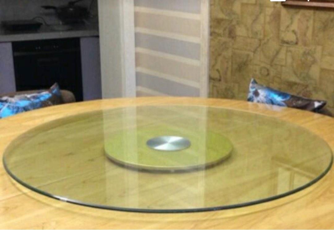 Tempered Glass Lazy Susan 80cm Diameter, Furniture & Home Living ...