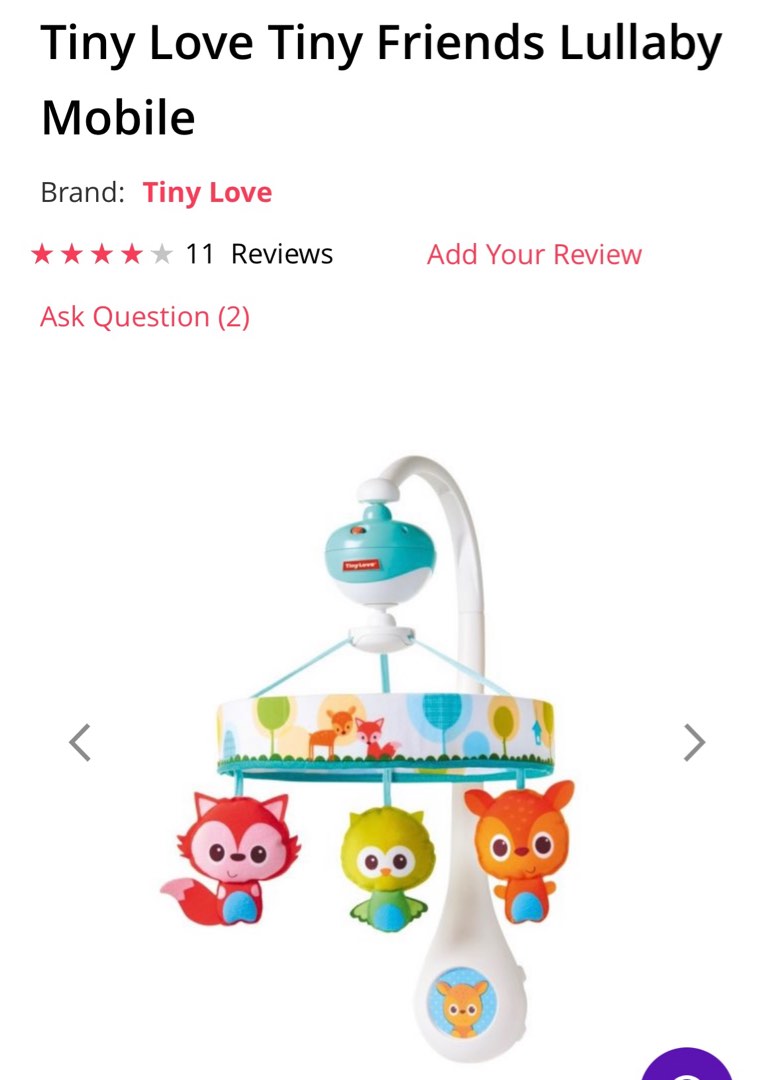 Tiny Love Mobile, Babies & Kids, Baby Nursery & Kids Furniture, Other ...