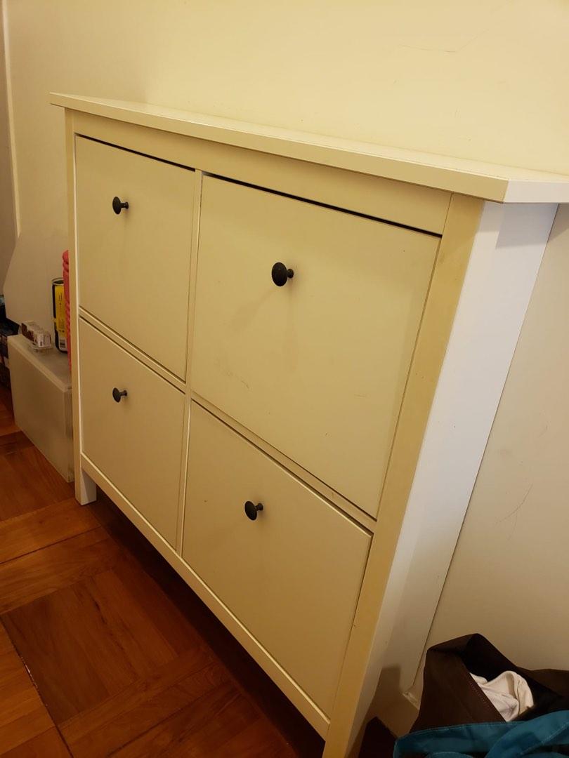 Two identical Ikea Hemnes shoe cabinets, 傢俬＆家居, 傢俬, 書櫃、櫃子及架 - Carousell