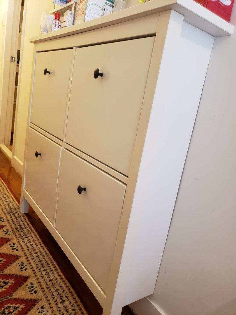 Two identical Ikea Hemnes shoe cabinets, 傢俬＆家居, 傢俬, 書櫃、櫃子及架 - Carousell