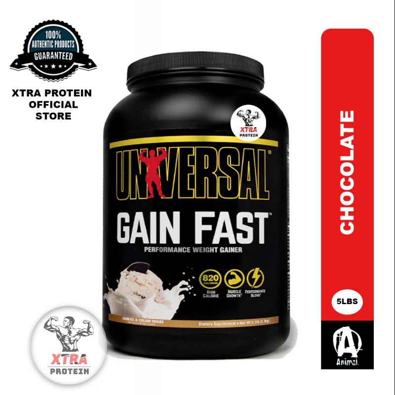 Universal Gain Fast Mass Gainer (5lb), Health & Nutrition, Health ...