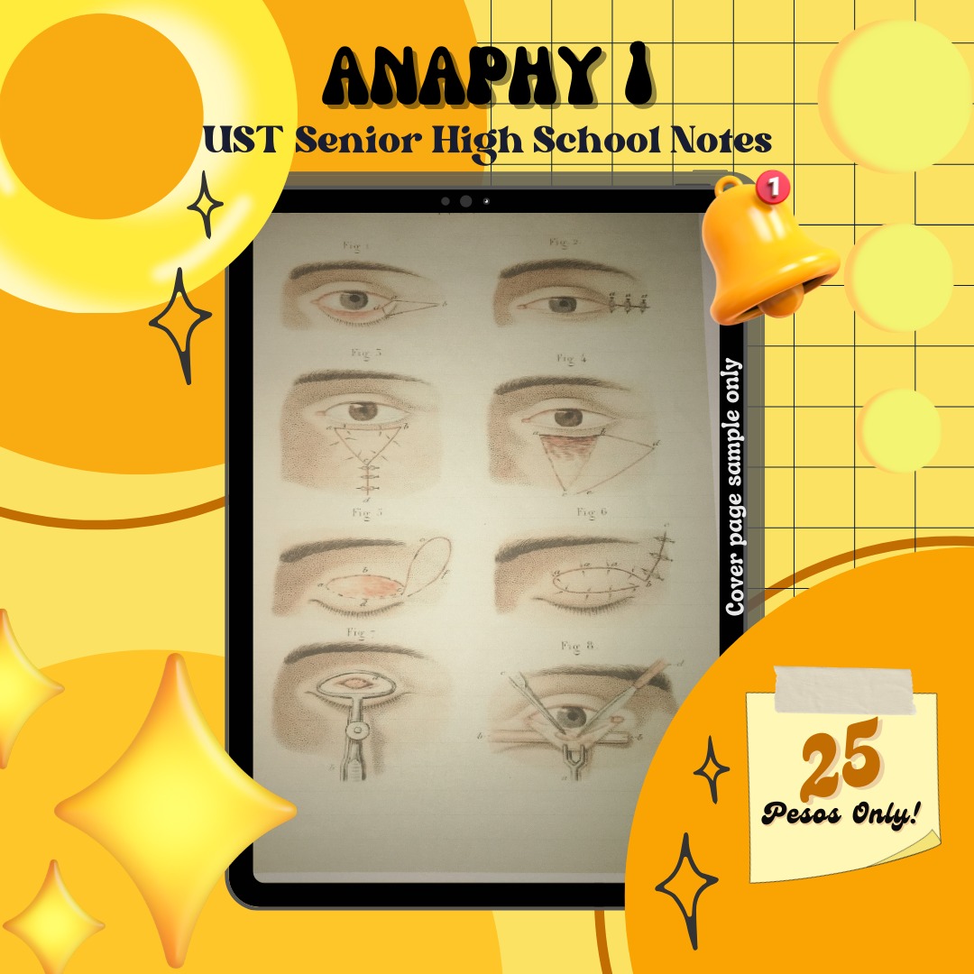 UST SHS NOTES [AnaPhy 1 for Grade 12] - With Tips, Sample Questions and ...