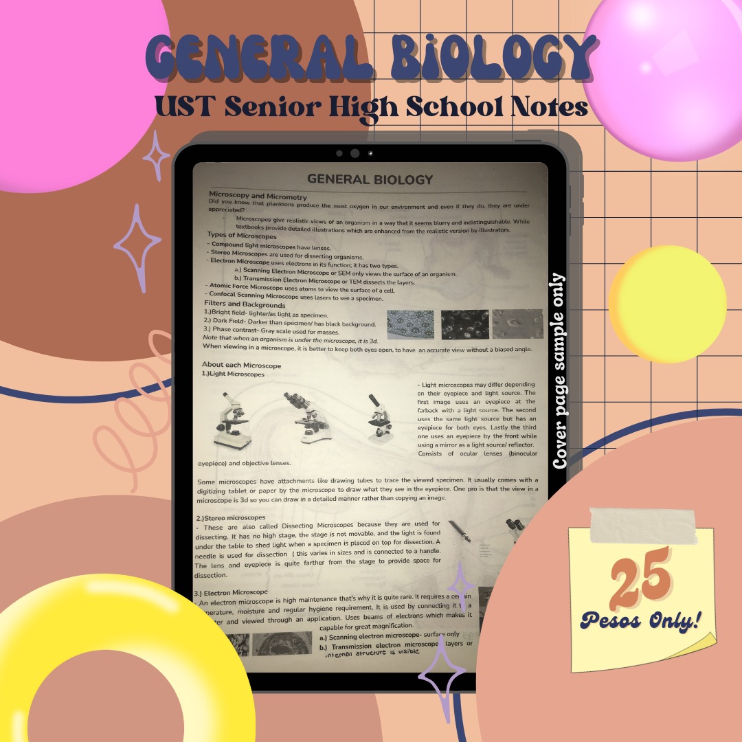 UST SHS NOTES [General Biology for Grade 11] - With Tips, Sample ...